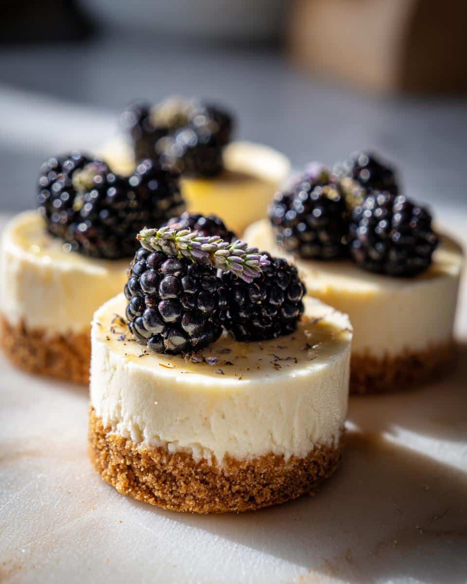 Mini Blackberry Lavender Cheesecakes: 7 Heavenly Bites