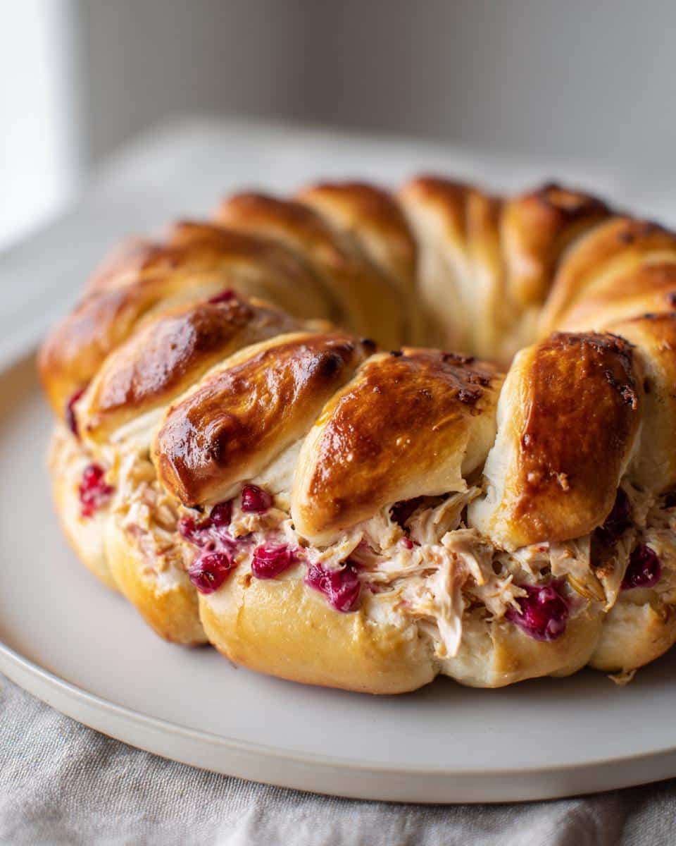Savory turkey and cranberry crescent ring for Joyful Gatherings