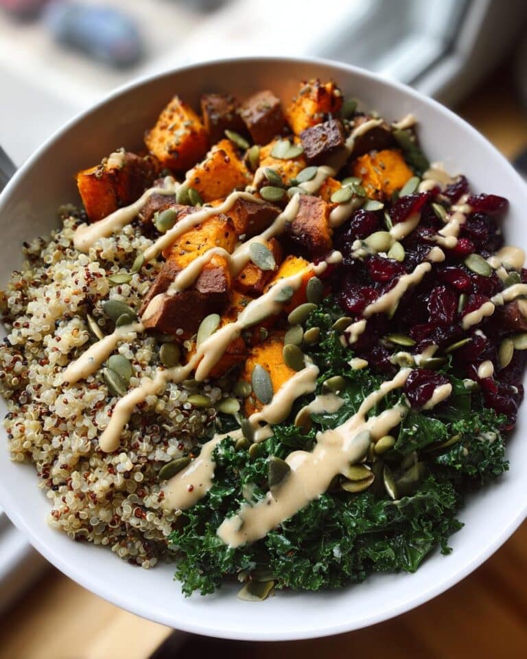 Autumn Glow Quinoa Bowls with Maple Tahini Bliss