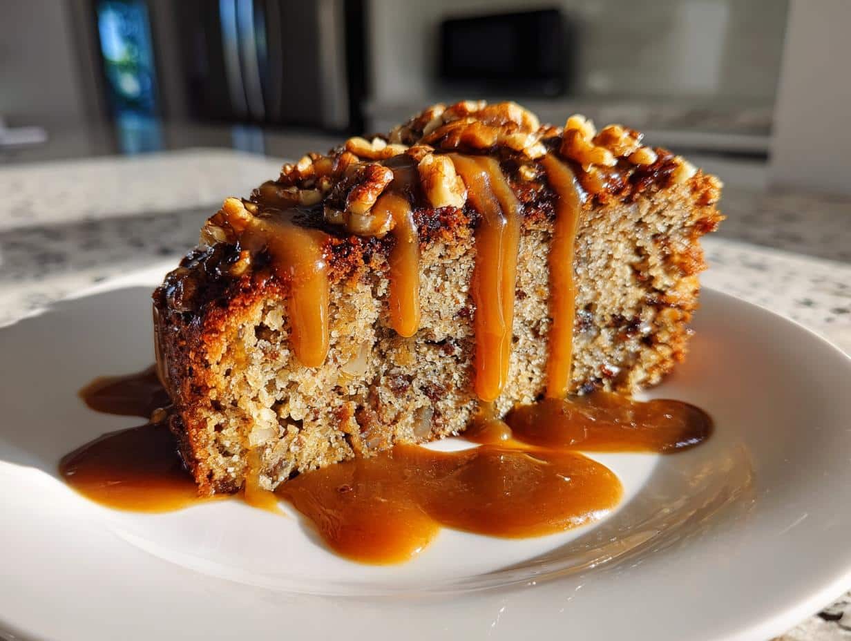 Date and Walnut Cake with Butterscotch Sauce Blissful Treat