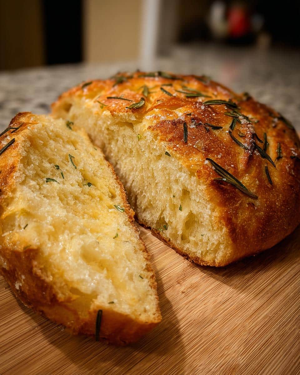 Rosemary Sea Salt Skillet Bread Recipe: 5 Simple Steps