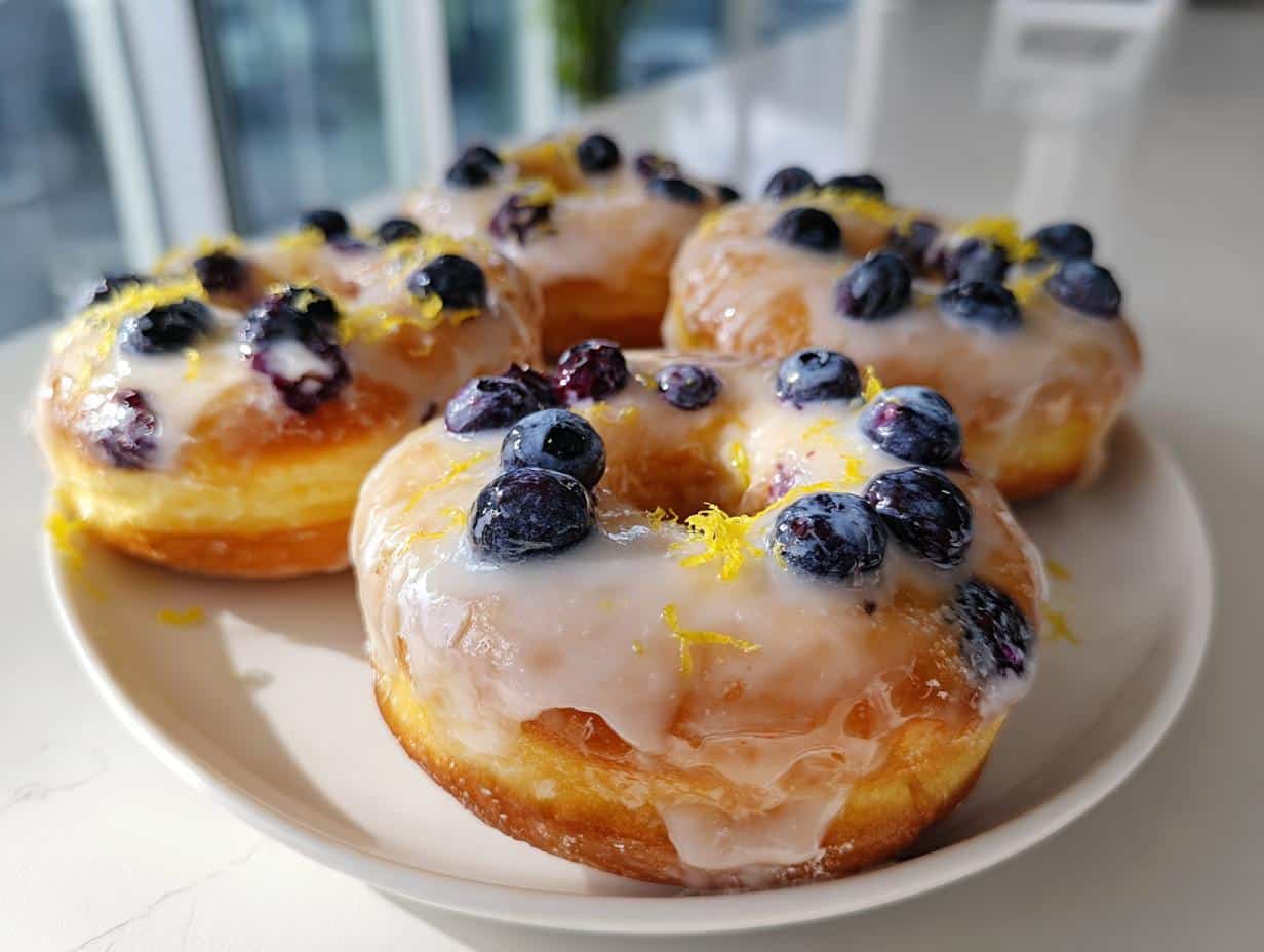 Bakery-Style Lemon Blueberry Donuts: 5 Steps to Bliss