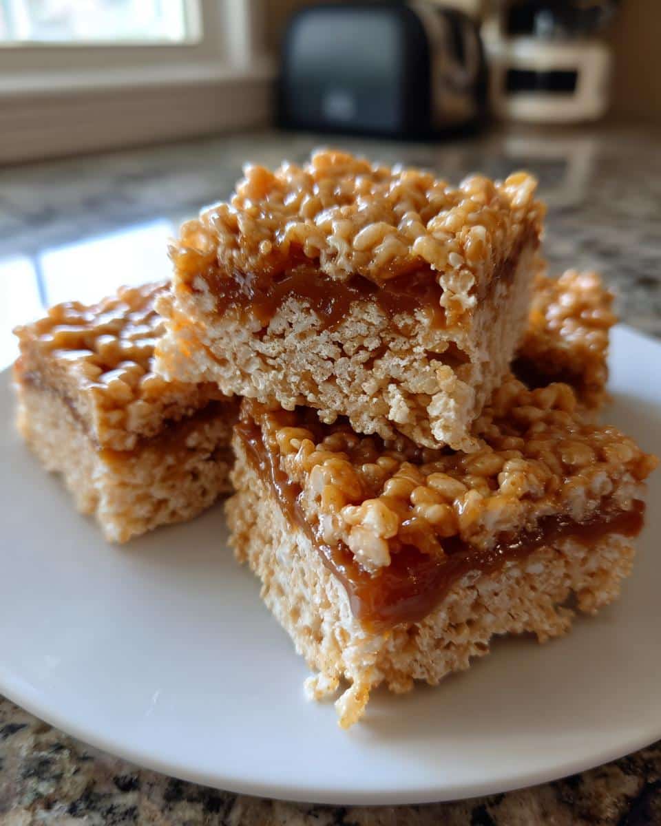 Brown Butter Dulce de Leche Rice Krispie Treats Bliss