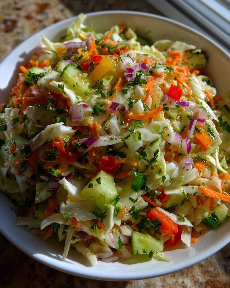 Greek Cabbage Salad - Lahanosalata to Brighten Your Day