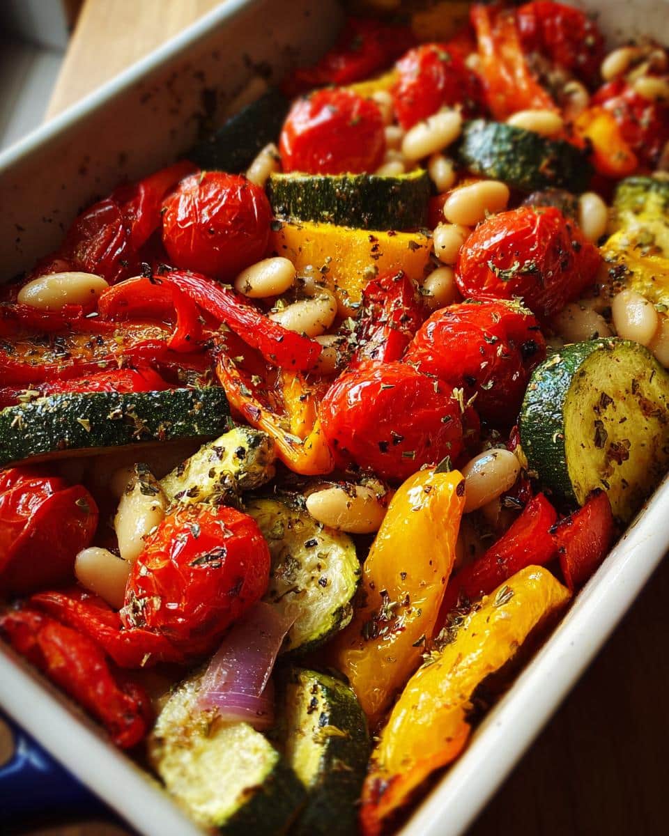 Rustic Roasted Vegetable Bake with Cannellini Beans Bliss