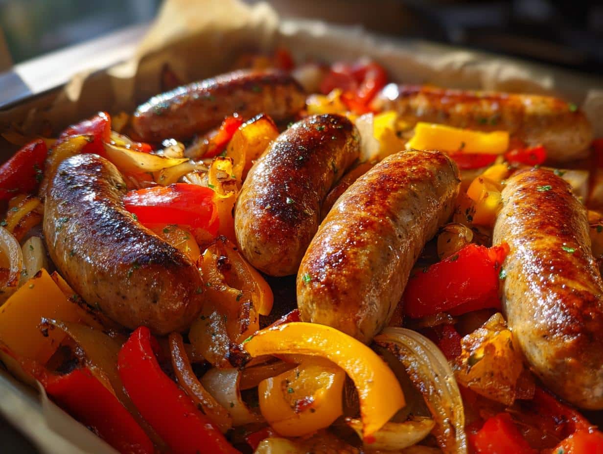Sweet and Spicy Sausage with Peppers and Onions Delight