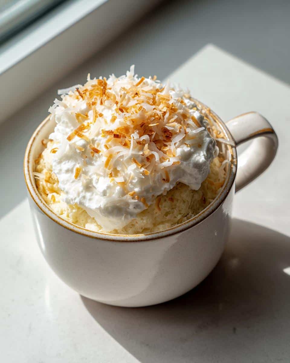 Vanilla Coconut Cottage Cheese Mug Cake: 7 Minutes to Bliss