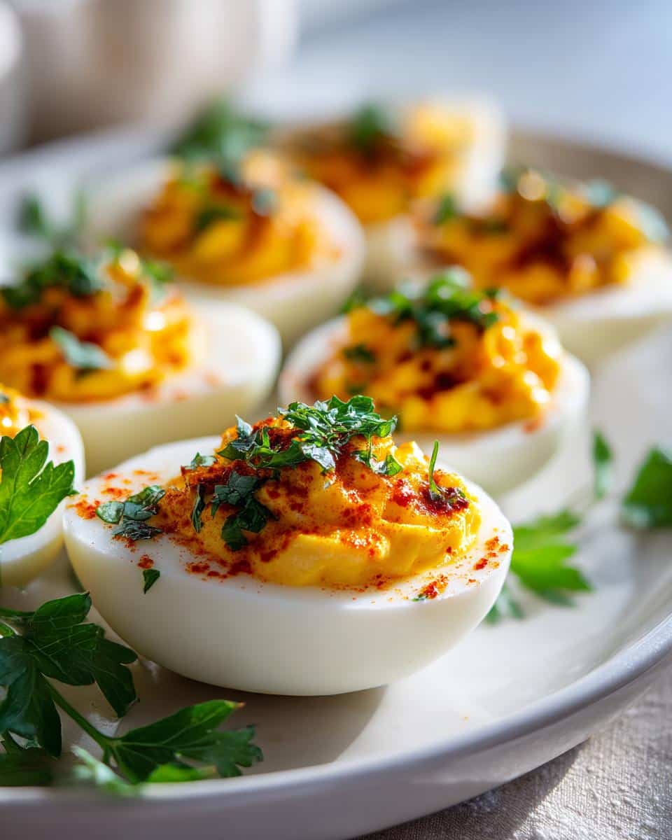 Spicy Chili Garlic Deviled Eggs: 6 Irresistible Bites